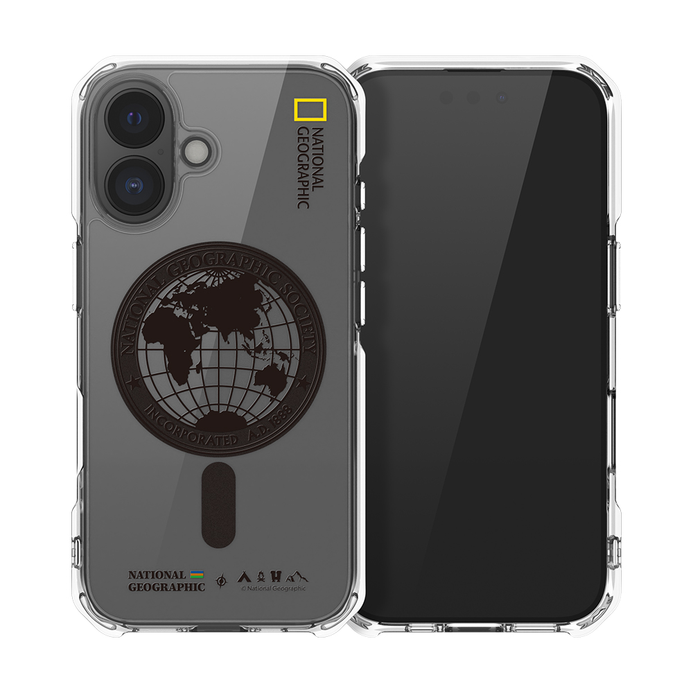 SK0100163 NatGeo Rugged 磁吸防摔保護殼IP16-全球印章黑 NGM-MRC/i16GB - 沐肯 MUKEN